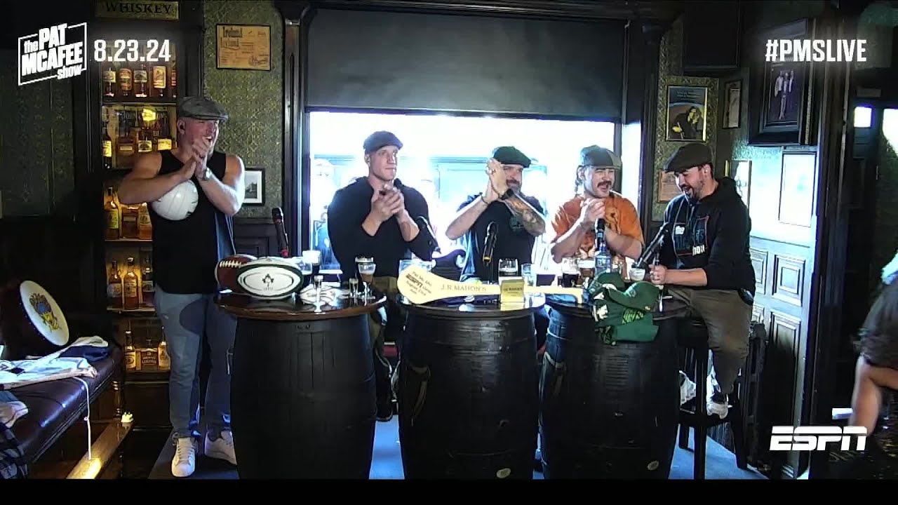 The Pat McAfee Show crew are having some fun in Dublin, Ireland 🇮🇪 ...