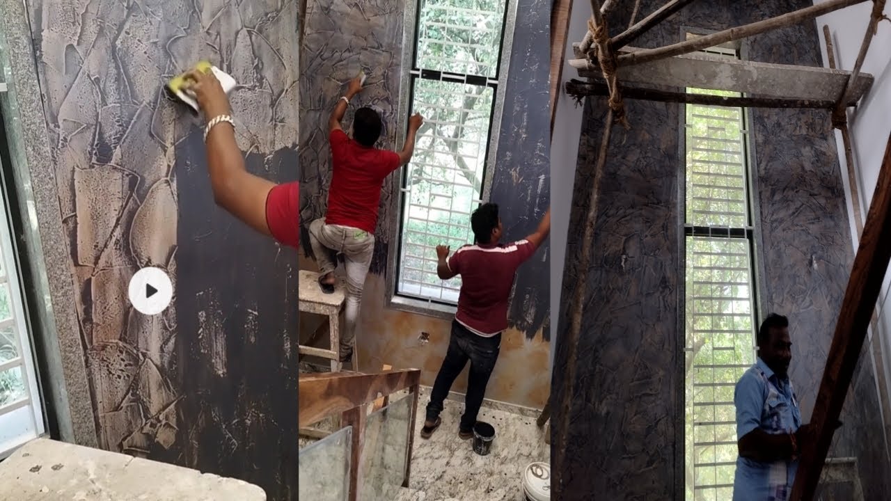 archi concrete Texture design/Asian paints/grey colour - YouTube