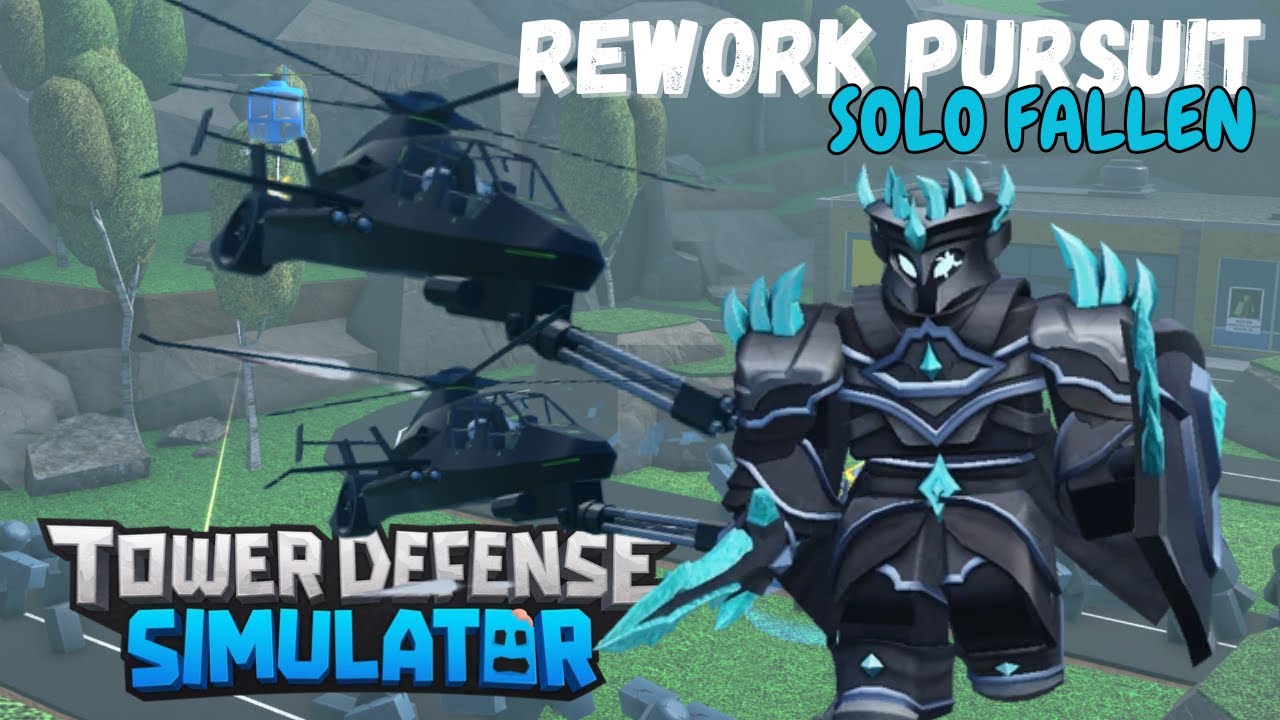 ROBLOX TDS SOLO FALLEN WITH REWORK PURSUIT WITH NO GOLDEN/GEM TOWER ...