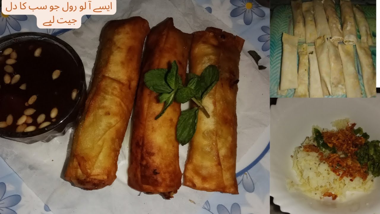 Potato spring roll|Crispy aloo roll @Rameentrend #springroll # ...