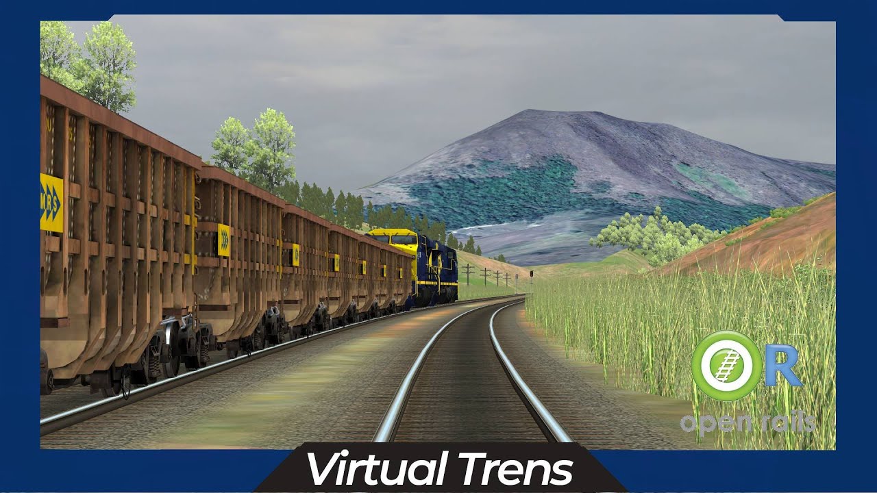 Open Rails- Ferrovia do Aço entre P1-14 ao P2-03 ( um dos trechos mais ...