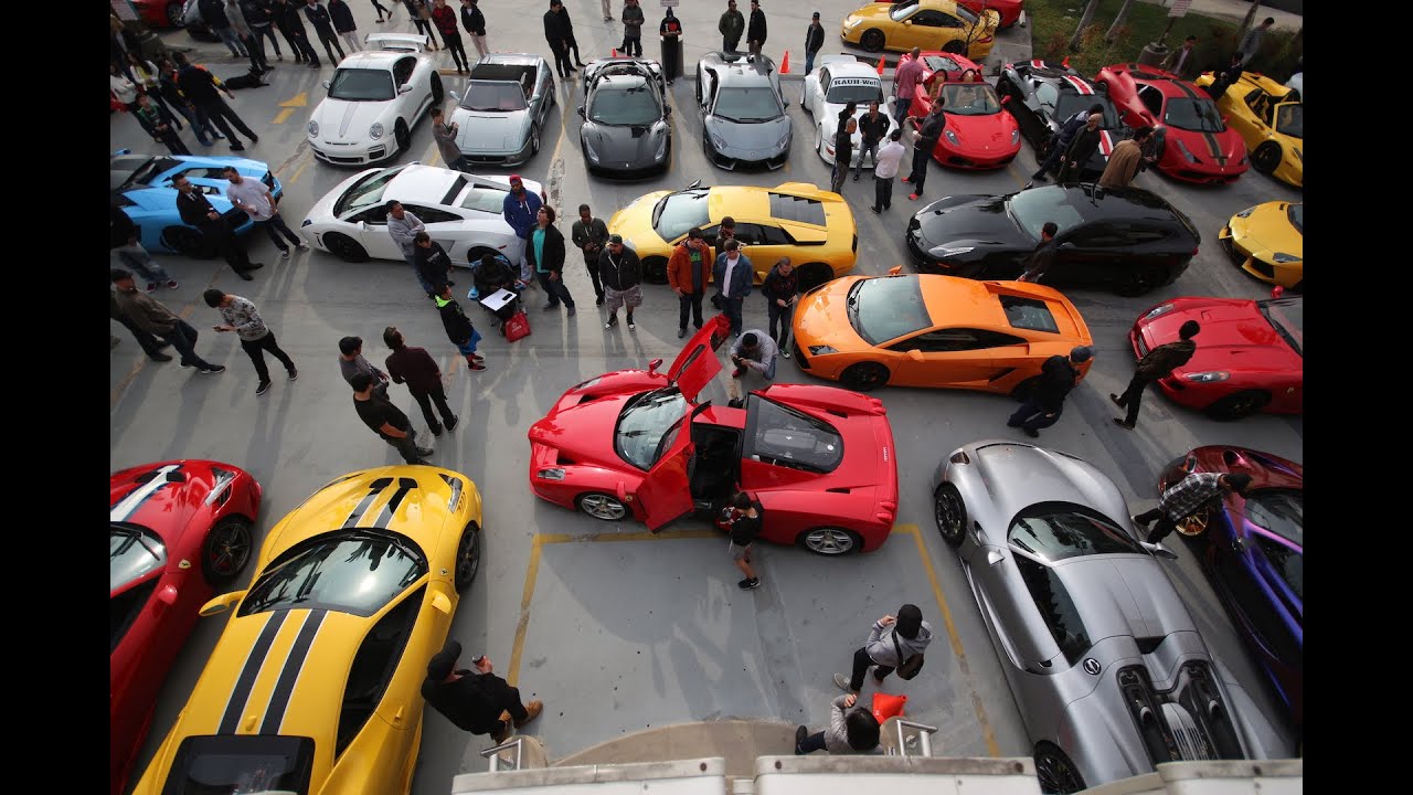 RPM GATHERING Exotic Car Meet - Hing Wa Lee Plaza 1-16-16 - YouTube