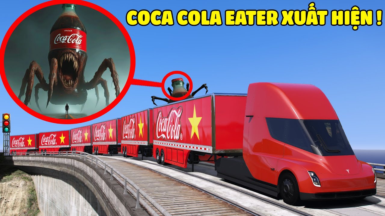 COCA COLA EATER Khổng Lồ Tấn Công Bất Ngờ Xe Tải Đang Vận Chuyển Nước ...