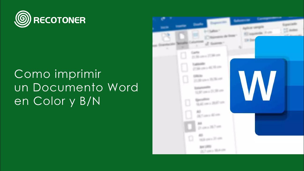 Cómo imprimir un Documento Word en Color y B/N - YouTube