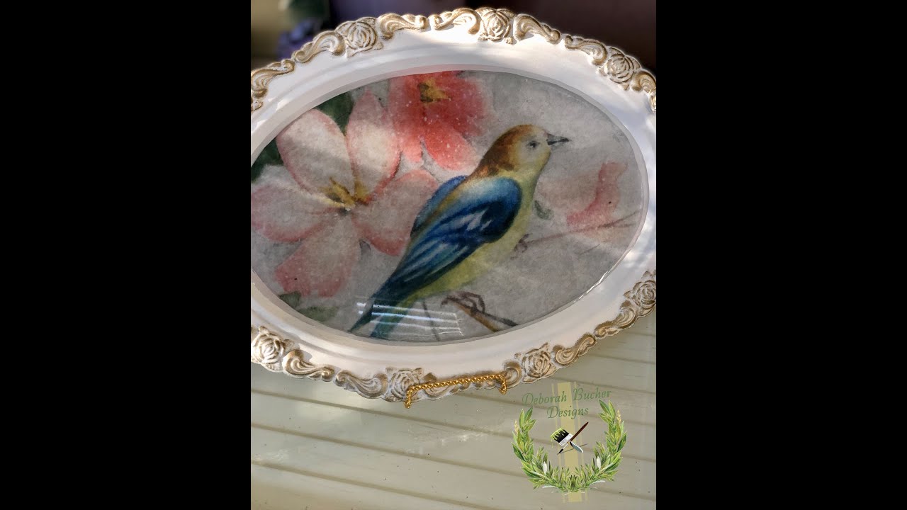 Silver Decoupage Tray - YouTube