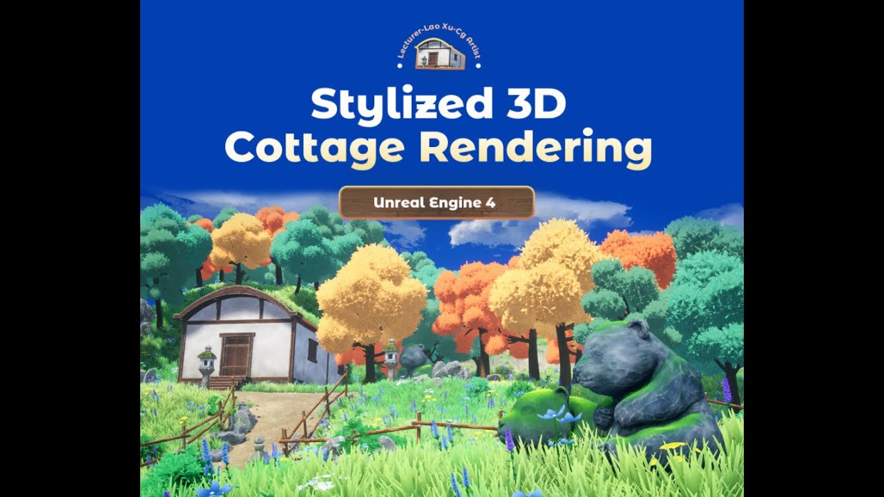 Unreal Engine 4 - Stylized 3D Cottage Rendering - YouTube