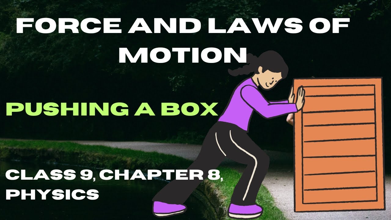 Physics - Force and Law of Motion - Example of pushing a box - Balanced ...