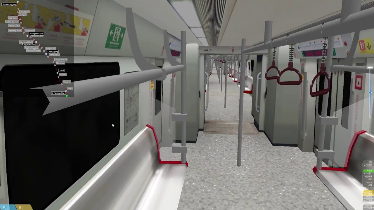 OpenBVE Guangzhou Metro Line 2 Extra Service (Jiahewanggang-Guangzhou S ...