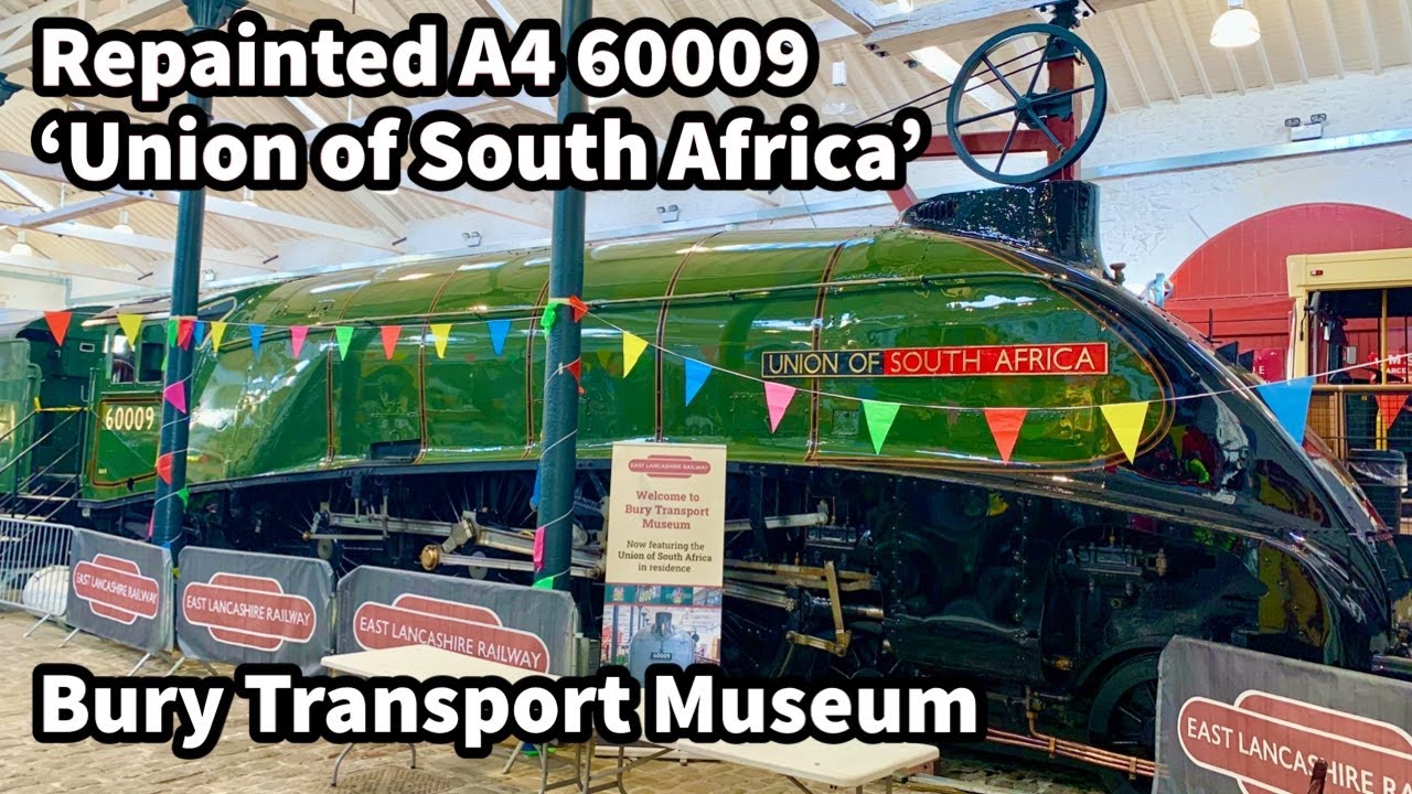 RE-PAINTED A4 Loco - 60009 'Union of South Africa' at Bury Transport ...