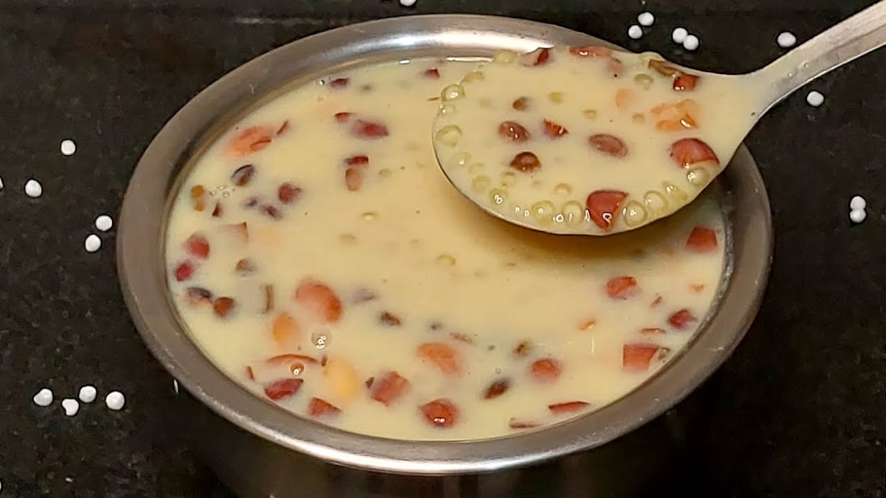 Saggubiyyam Payasam | సగ్గుబియ్యం పాయసం | Tasty Sabudana Keer - YouTube