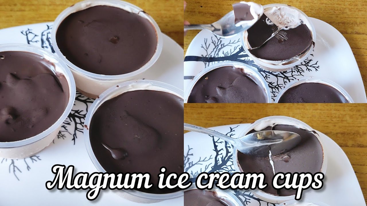 Homemade Magnum chocolate ice cream cups|ice cream cups magnum # ...
