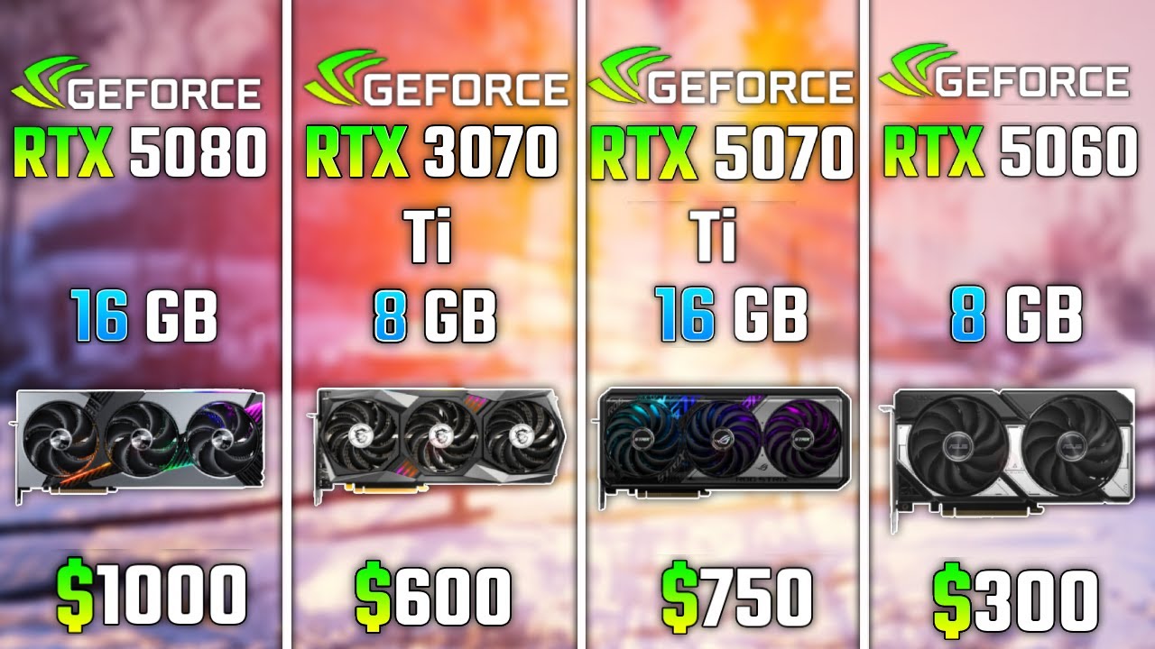 RTX 5080 vs RTX 3070 Ti vs RTX 5070 Ti vs RTX 5060 | Test in 6 Games ...