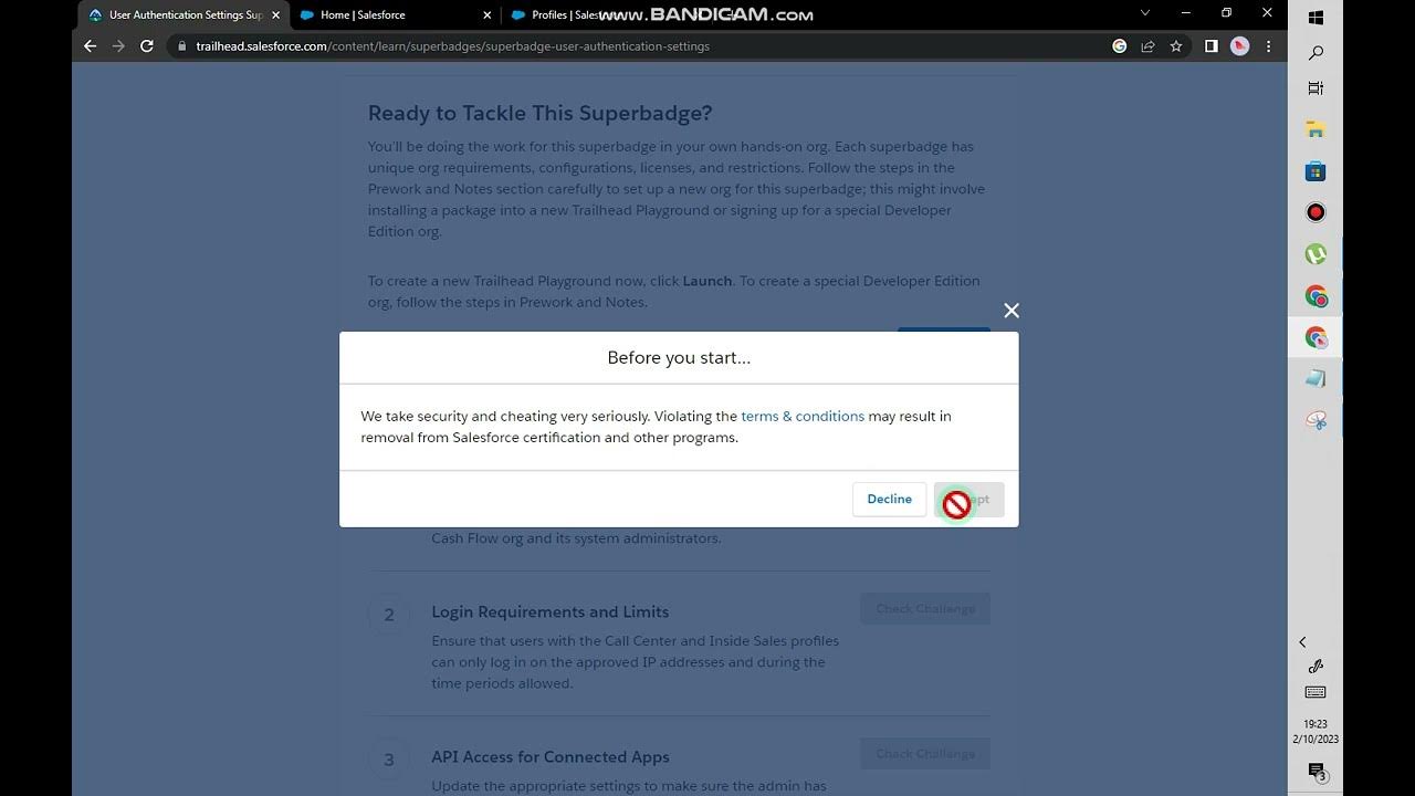 STEP 1: Password Policies | User Authentication Settings Superbadge Unit Trailhead - YouTube