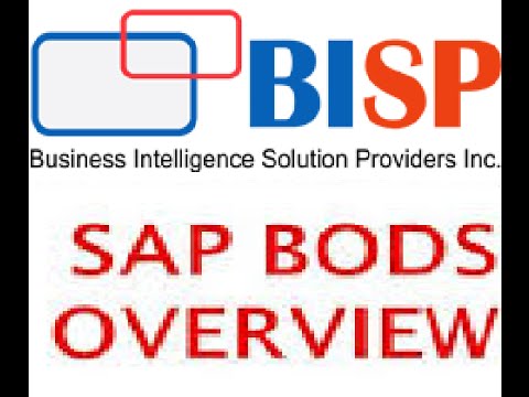 SAP BODS Introduction Class - YouTube