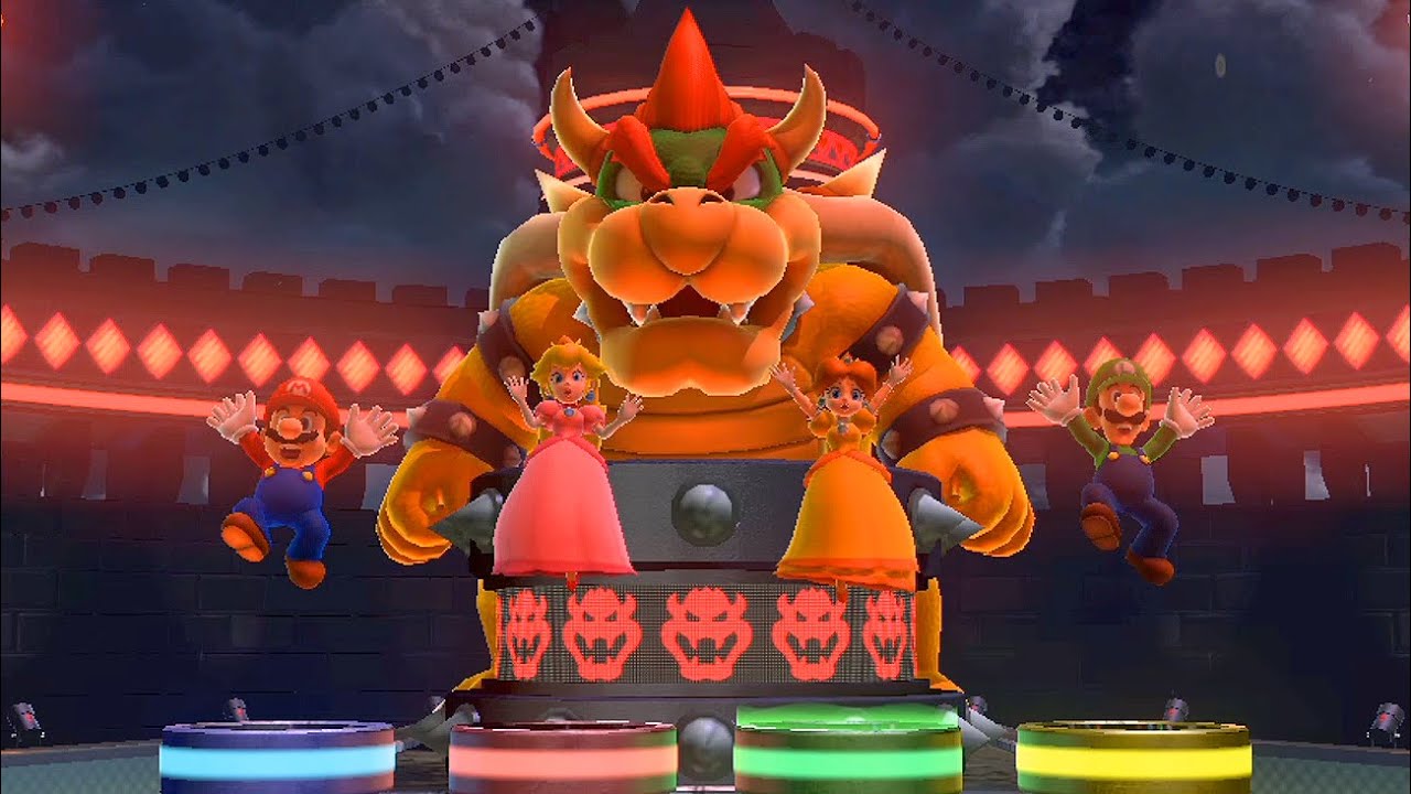 Mario Party 10 Bowser Party - All Minigames Bowser Vs Team Mario ...