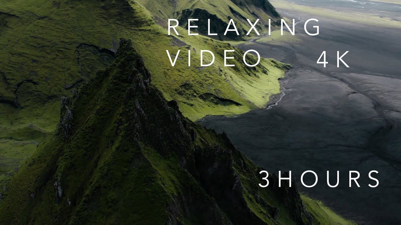 Relaxing music, video 4K 3 HOURS, Mountains by the ocean - YouTube