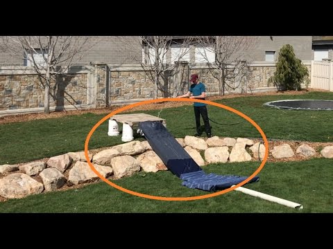 BACKYARD SUMMER SKI SETUP!!! - YouTube