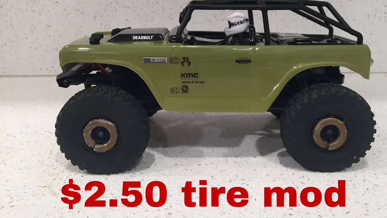 Tire mod SC24 Axial Deadbolt easy and cheap $2.50 - YouTube