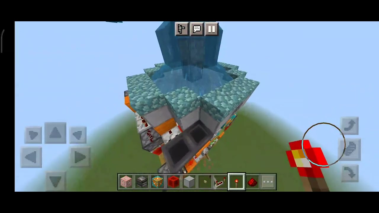 Self building water fountain Minecraft Bedrock. Flush with floor| POP ...