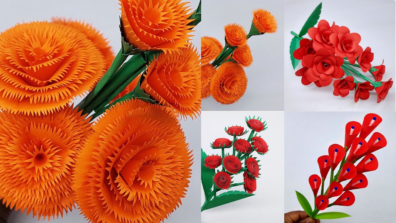 How to make easy flower - Home decorating ideas paper craft ...