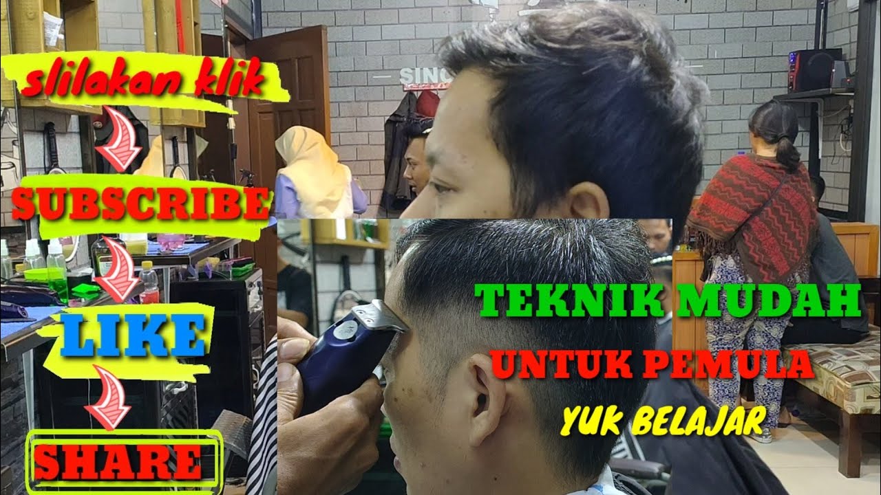 Cara motong undercut 3 jari,simple mudah teknik dasar,cocok untuk ...
