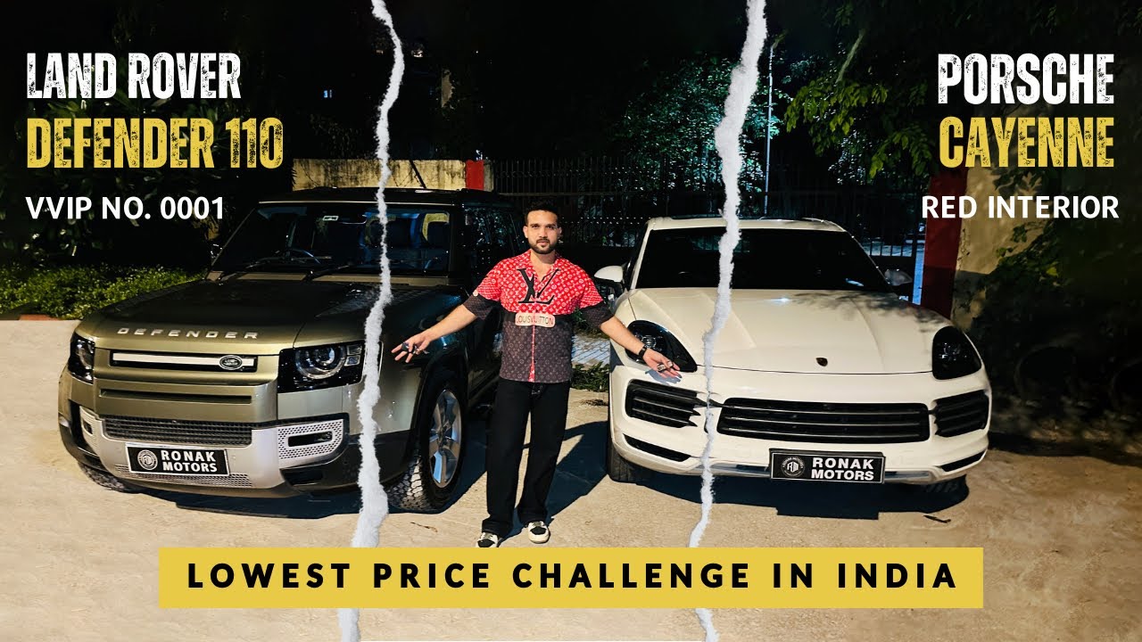 Lowest Price Challenge In India | Land Rover Defender VIP No. 1 Vs ...