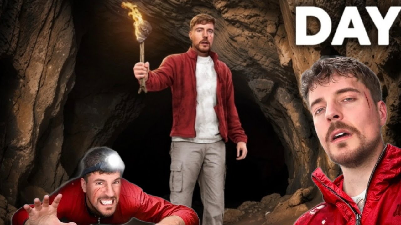 7 Days Stranded In A Cave With Mr Beast Exploring Most dangerous Cave ...