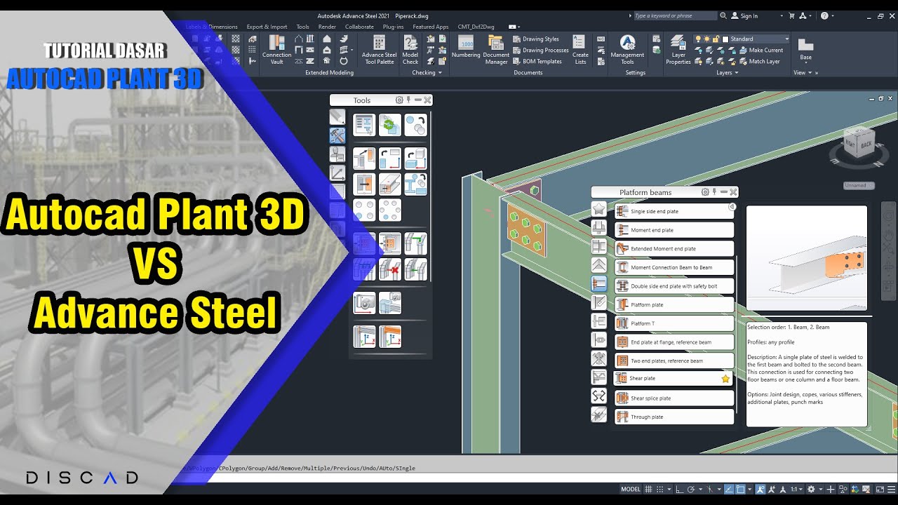 Autocad Plant 3D VS Advance Steel - YouTube