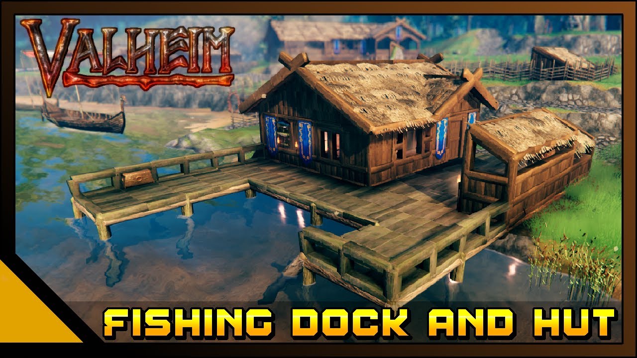 Valheim: Fishing Dock And Hut - Mid Game - (Build Guide) - YouTube
