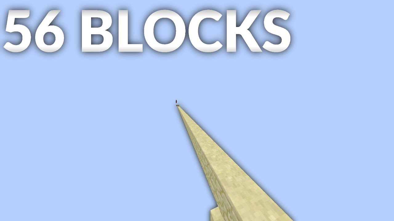 Longest block clutch in Minecraft 55 BLOCKS. - YouTube