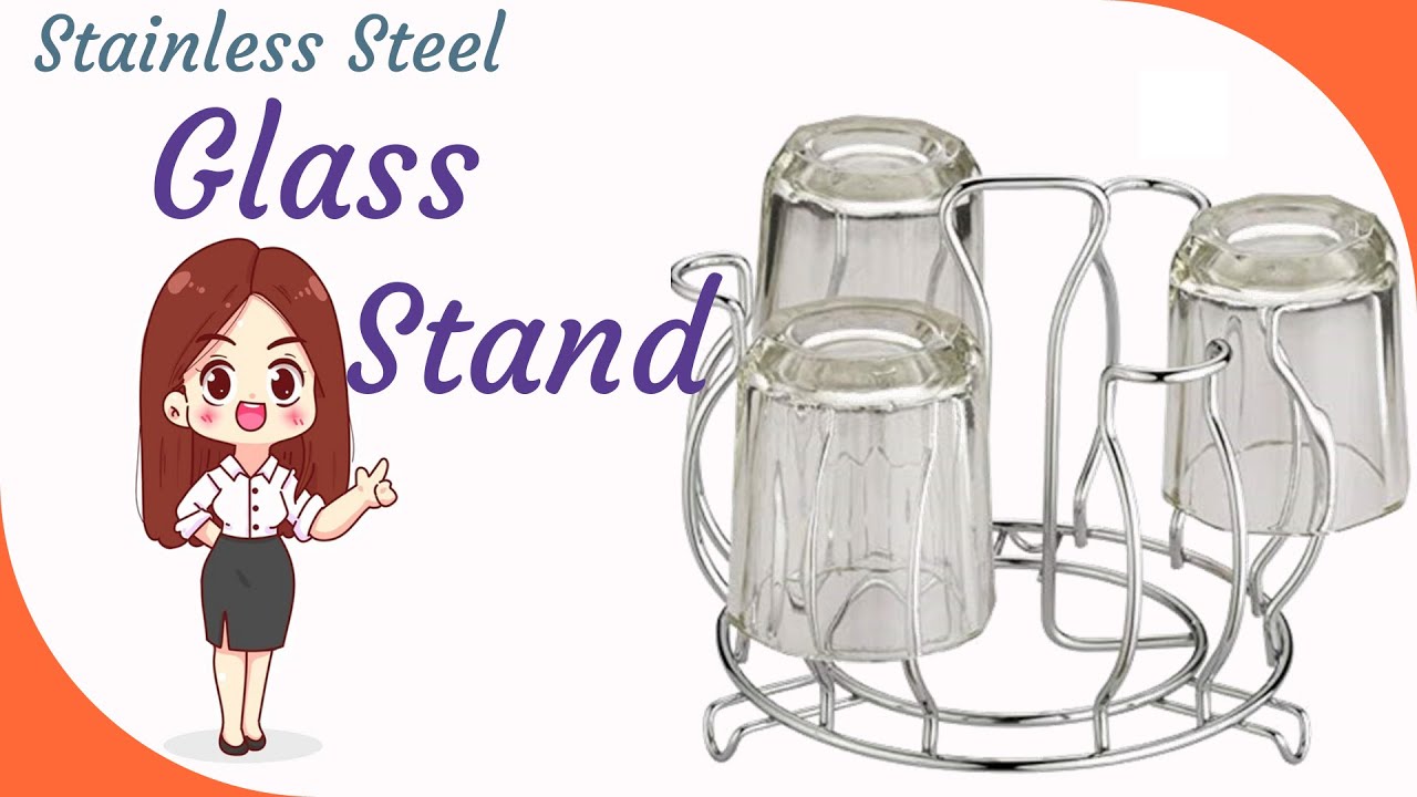 STAINLESS STEEL GLASS STAND/GLASS HOLDER /GLASS STAND FOR KITCHEN ...