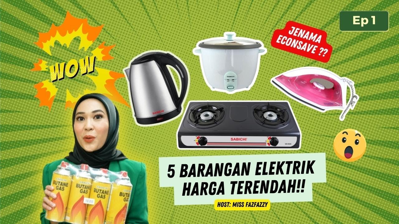 5 Barangan Elektrik Harga Terendah!! I Jenama Econsave Berbaloii~ - YouTube