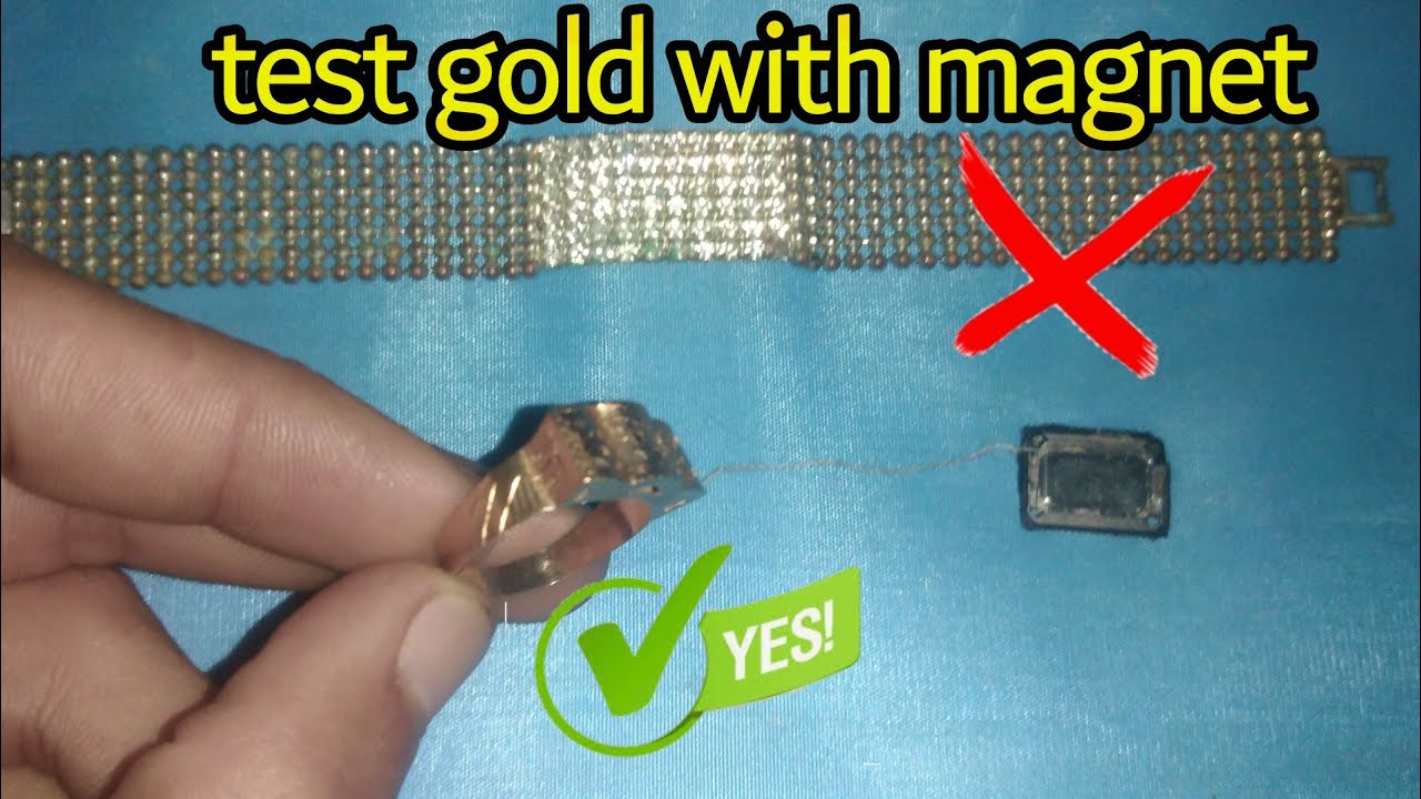 how to test gold at home with magnet - YouTube