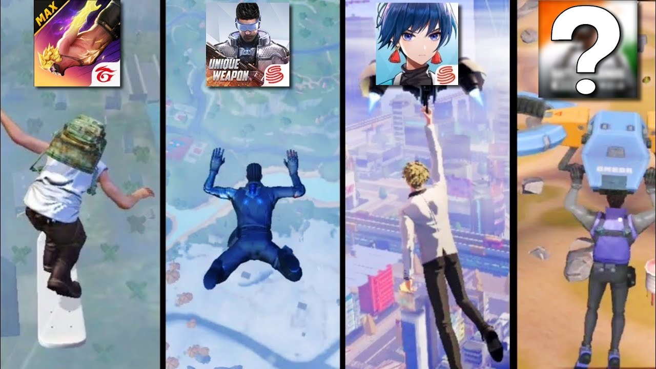 Flight and Jump Animation 🔥| 20 Different Battle Royale Games😍 ...