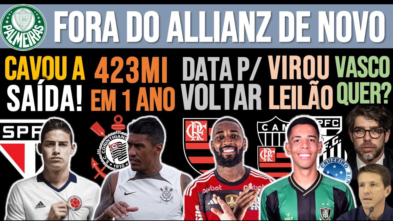 JAMES CAVA SAÍDA DO SP! BOA E MÁ NOTÍCIA NO TIMÃO! JUNINHO NO VASCO ...