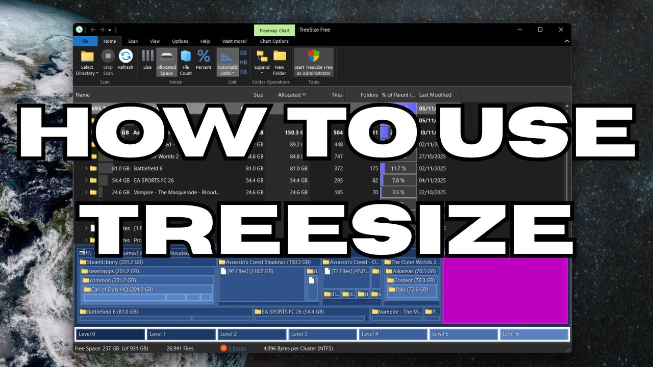 How To Use TreeSize (The best storage analysis program) - YouTube