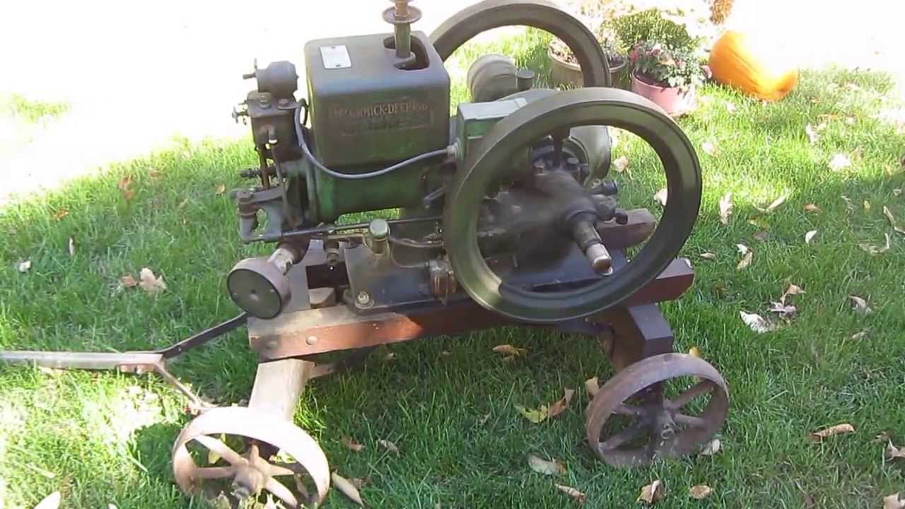 Antique Engine 1932 IHC Type M 1 1/2 HP International Harvester - YouTube