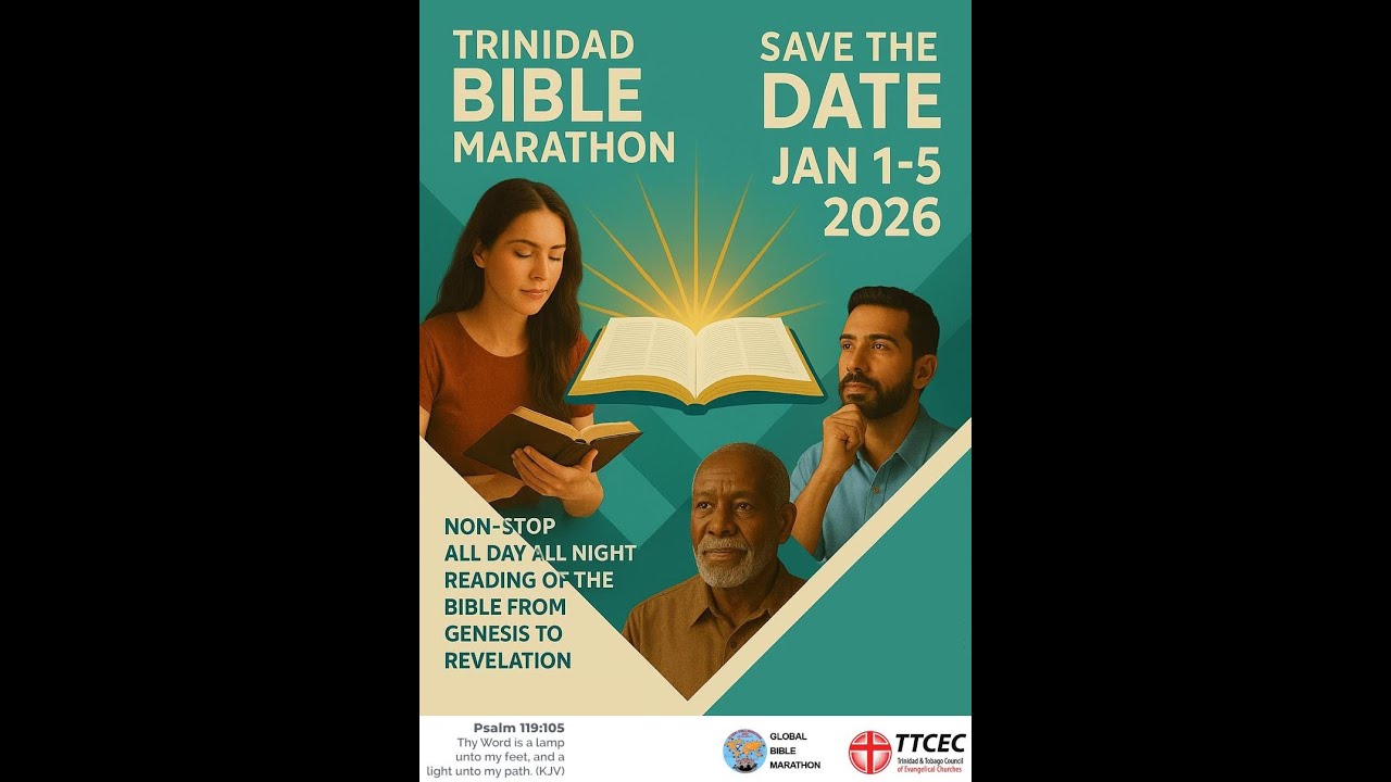 Global Bible Marathon 2026 Trinidad - Numbers 1 to Deuteronomy 34 - YouTube