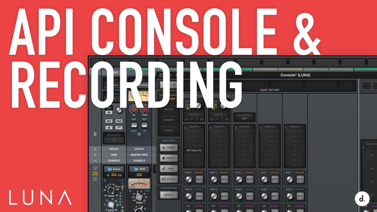 Recording with API Console in LUNA - YouTube