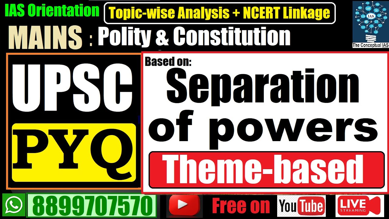 UPSC Mains POLITY & CONSTITTUTION based PYQs (2018-2025) Thematic ...