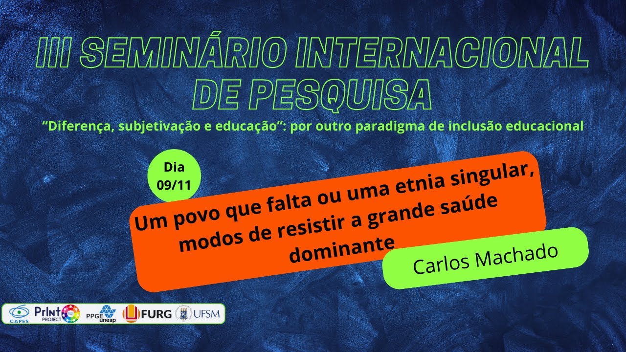 [III SEMINÁRIO INTERNACIONAL DE PESQUISA] - Carlos Machado - YouTube