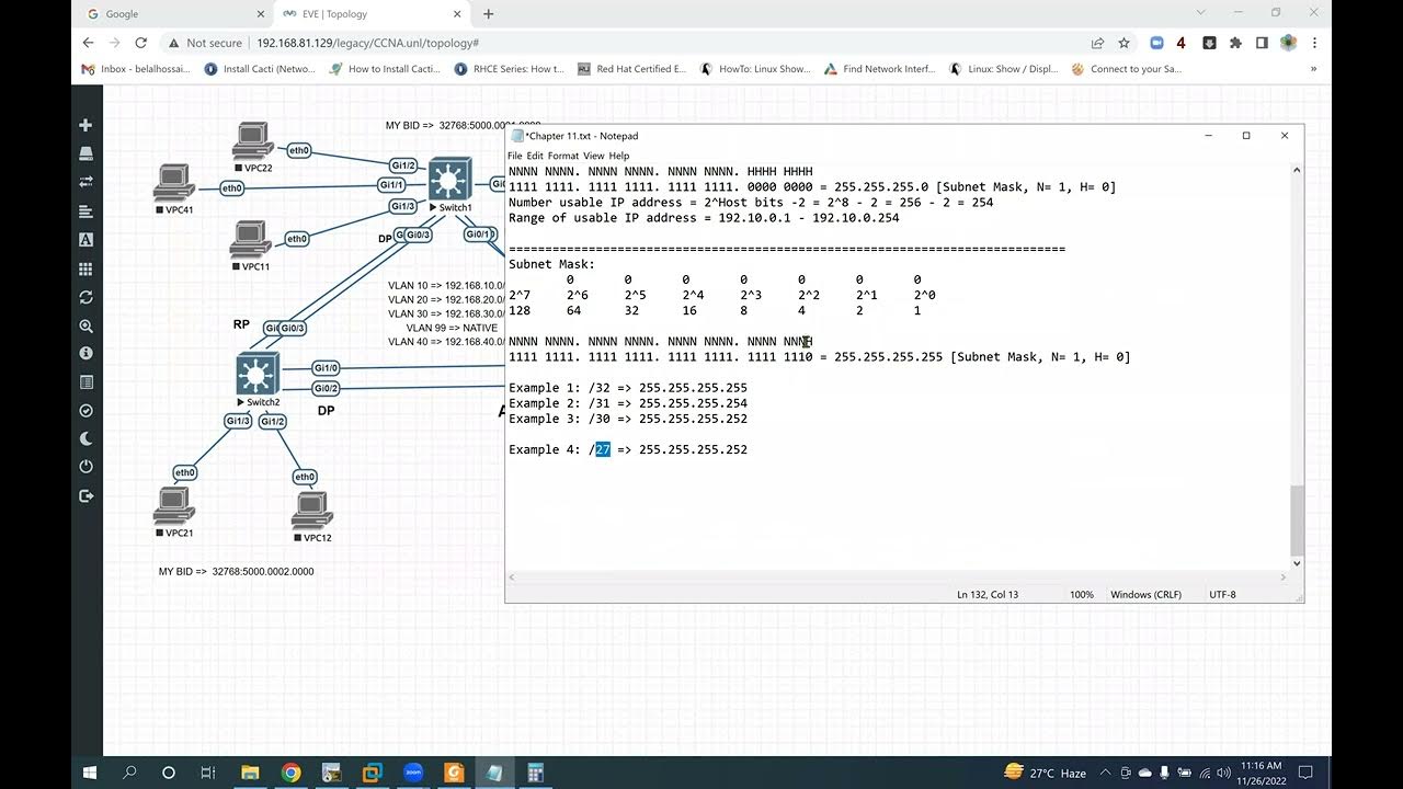 CCNA 200-301 Class9 2022-11-26[Chapter 13: Analyzing Subnet Masks] - YouTube
