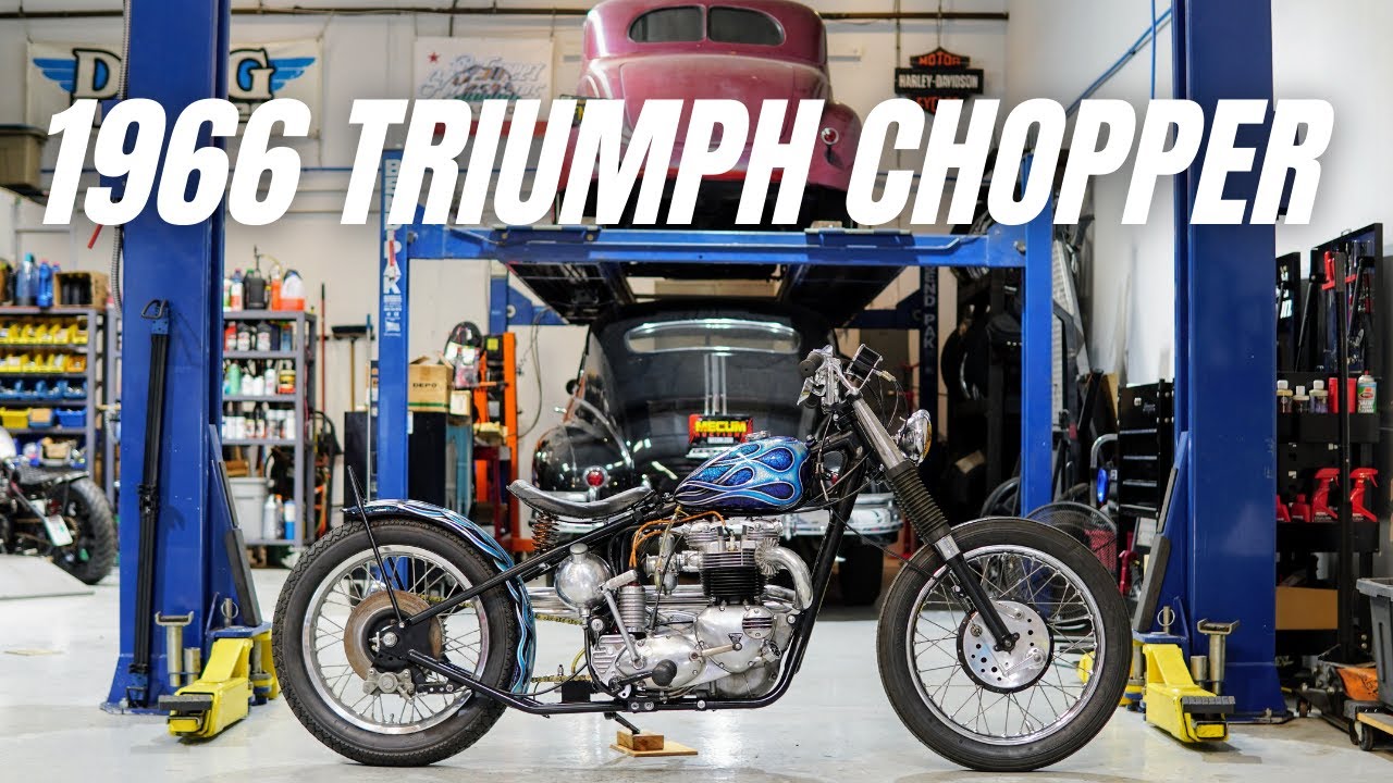 1966 Triumph Chopper w/ 750cc Motor - YouTube