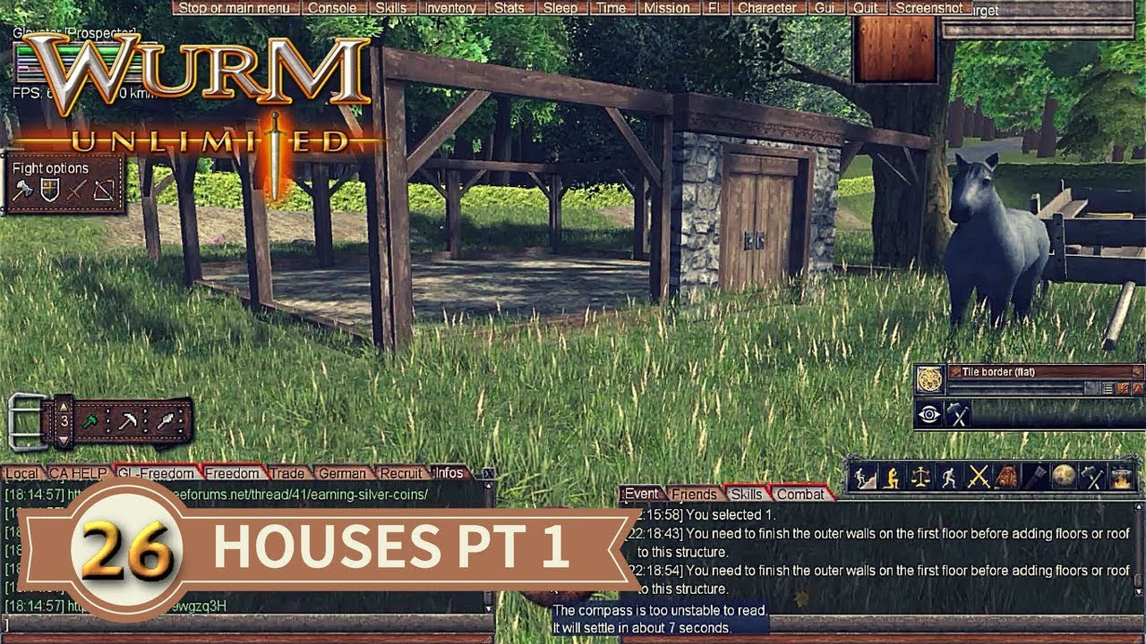 Let's Play Wurm Unlimited: Episode 26: Building A House - YouTube