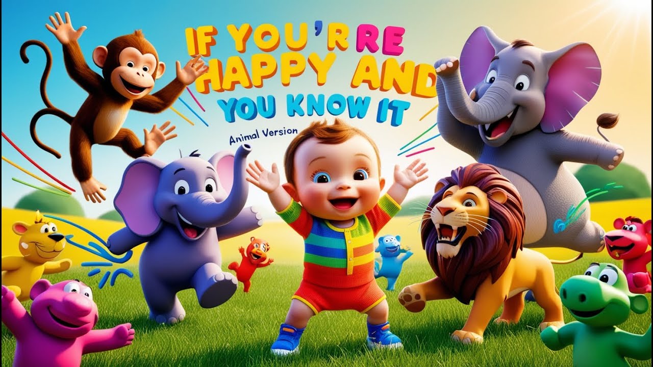 If You're Happy and You Know It - Animal Version | Fun Nursery Rhyme ...
