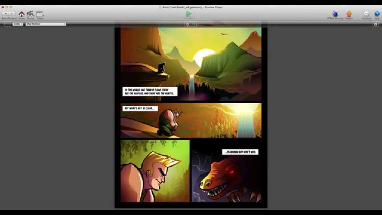 New GameSalad Template: Basic Comic Book - YouTube