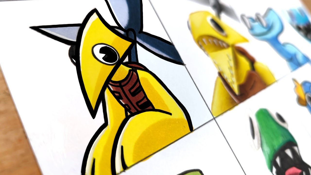 Drawing Monsters Cartoon vs Original [ RAINBOW FRIENDS 2 ] - YouTube
