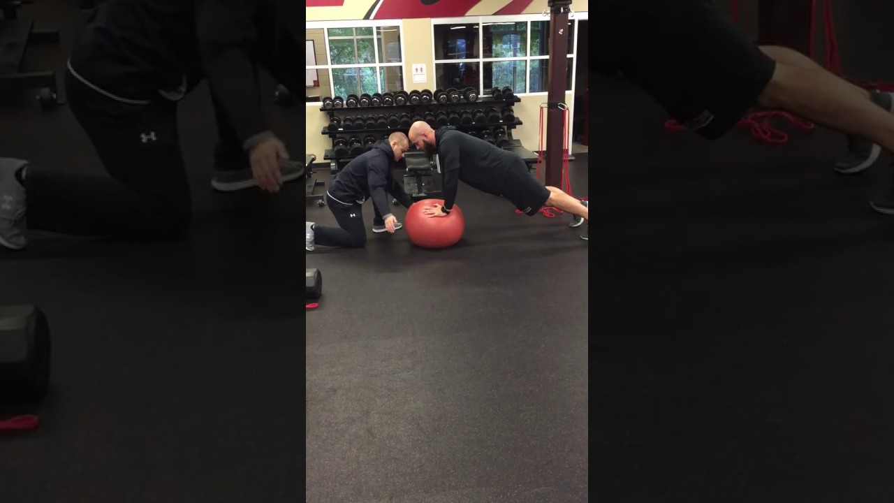 Stability Ball Partner Taps - YouTube