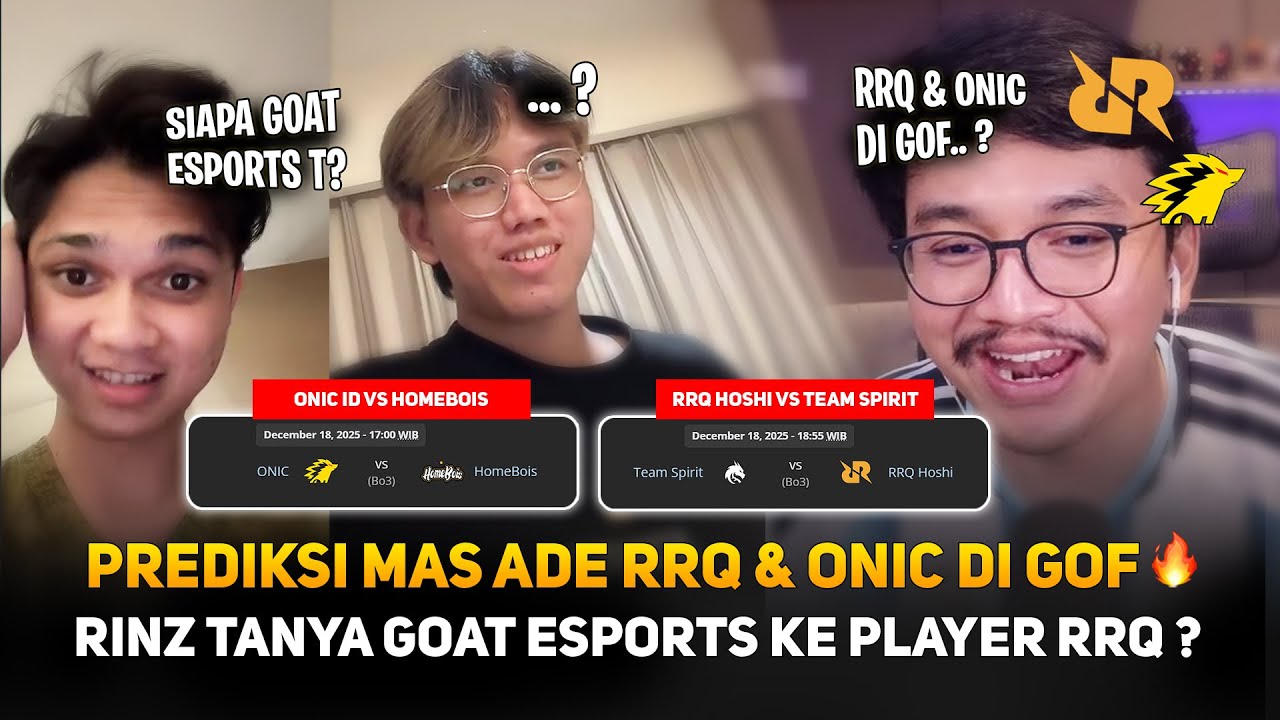 PREDIKSI MAS ADE RRQ & ONIC DI GOF 2025 ? 🔥 KETIKA RINZ TANYA SOAL GOAT ...