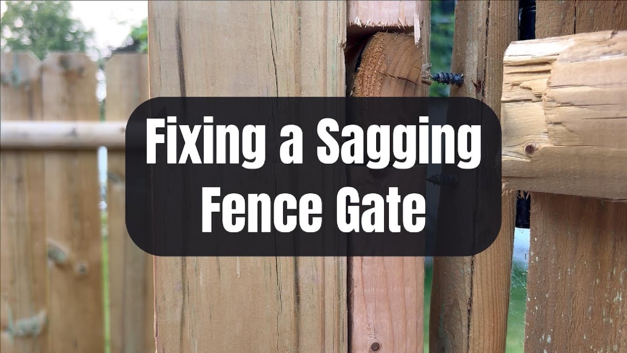 How to Fix a Sagging Fence Gate | Easy Hinge Repair on Wooden Fence ...